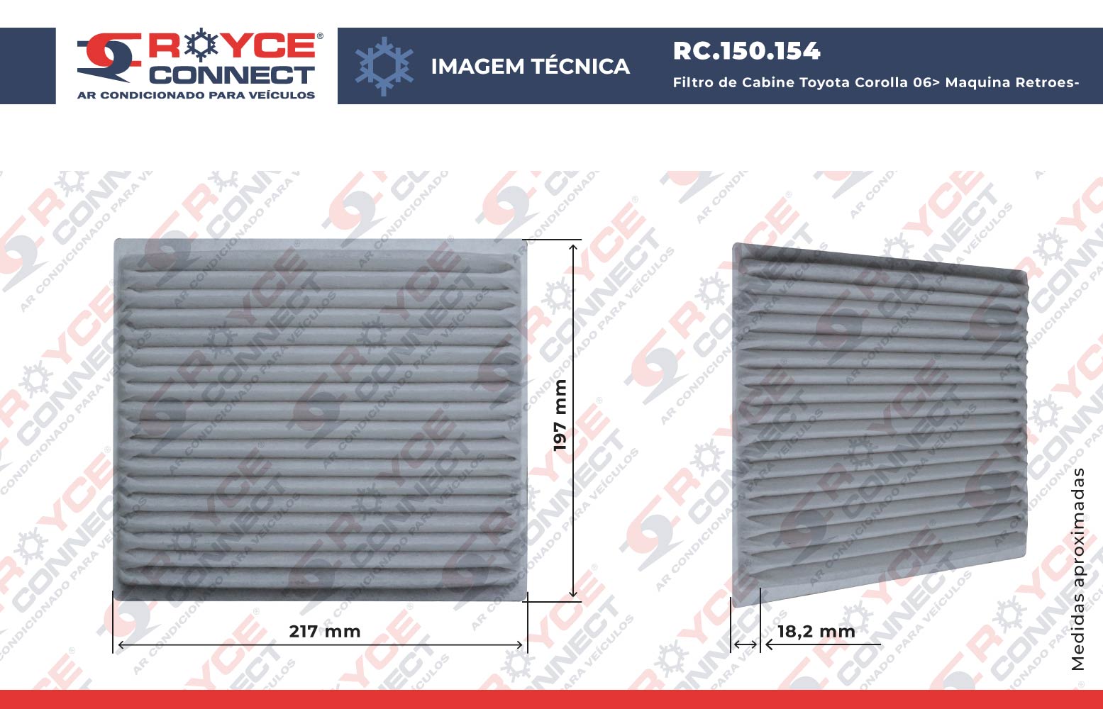 Filtro de Cabine Toyota Corolla 2006> / Rav4 2001 Até 2005/ Máquina ...