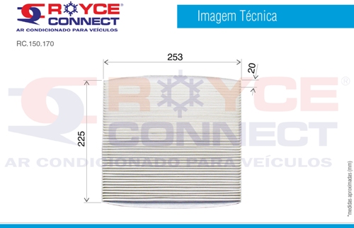 Filtro de Cabine Chevrolet Captiva OEM-19130294 - Royce Connect