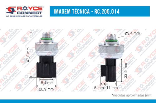 Pressostato Nissan Tiida 2008> OEM: 921366801R - Royce Connect