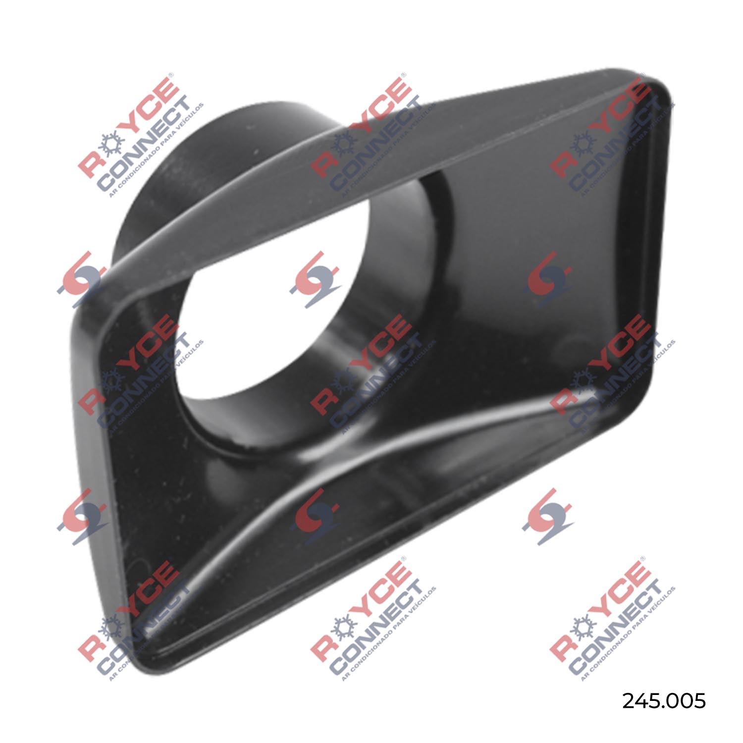 Difusor do Ar Condicionado Retangular Com Bocal e Cotovelo de 2 Polegadas Cor Preto - Royce Connect