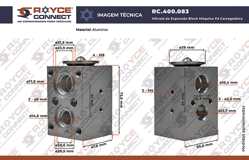 Válvula de Expansão Block Máquina Pá Carregadeira Volvo Série L OEM ...
