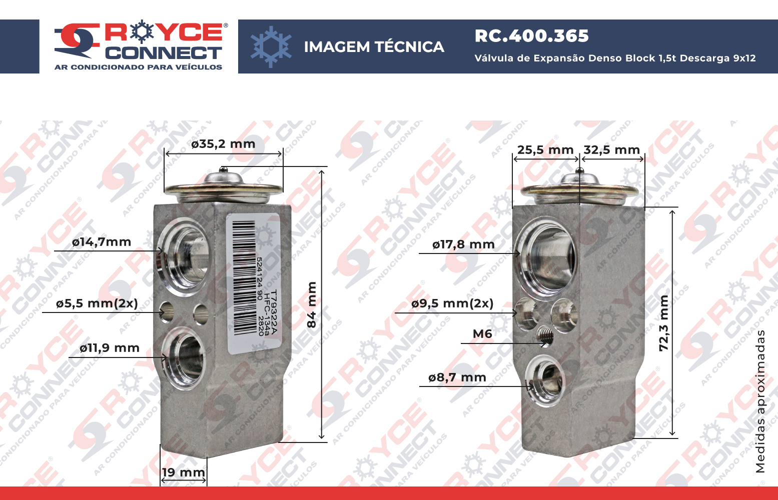 Válvula de Expansão Denso Block 1,5t O´Ring Chevrolet Vectra 1997 ...