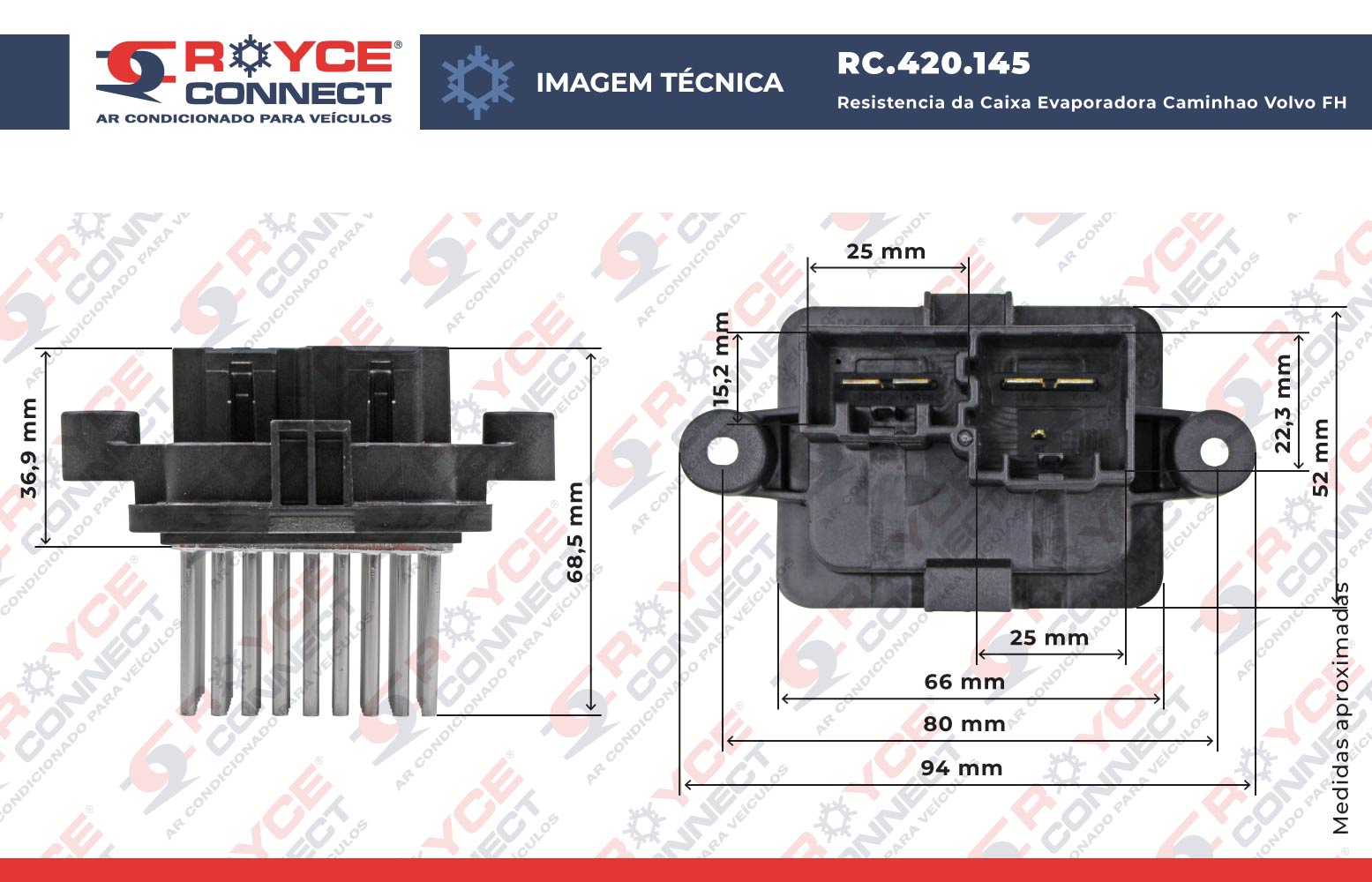 Resistência da Caixa Evaporadora Caminhão Volvo FH / FM 2015> - 24 ...
