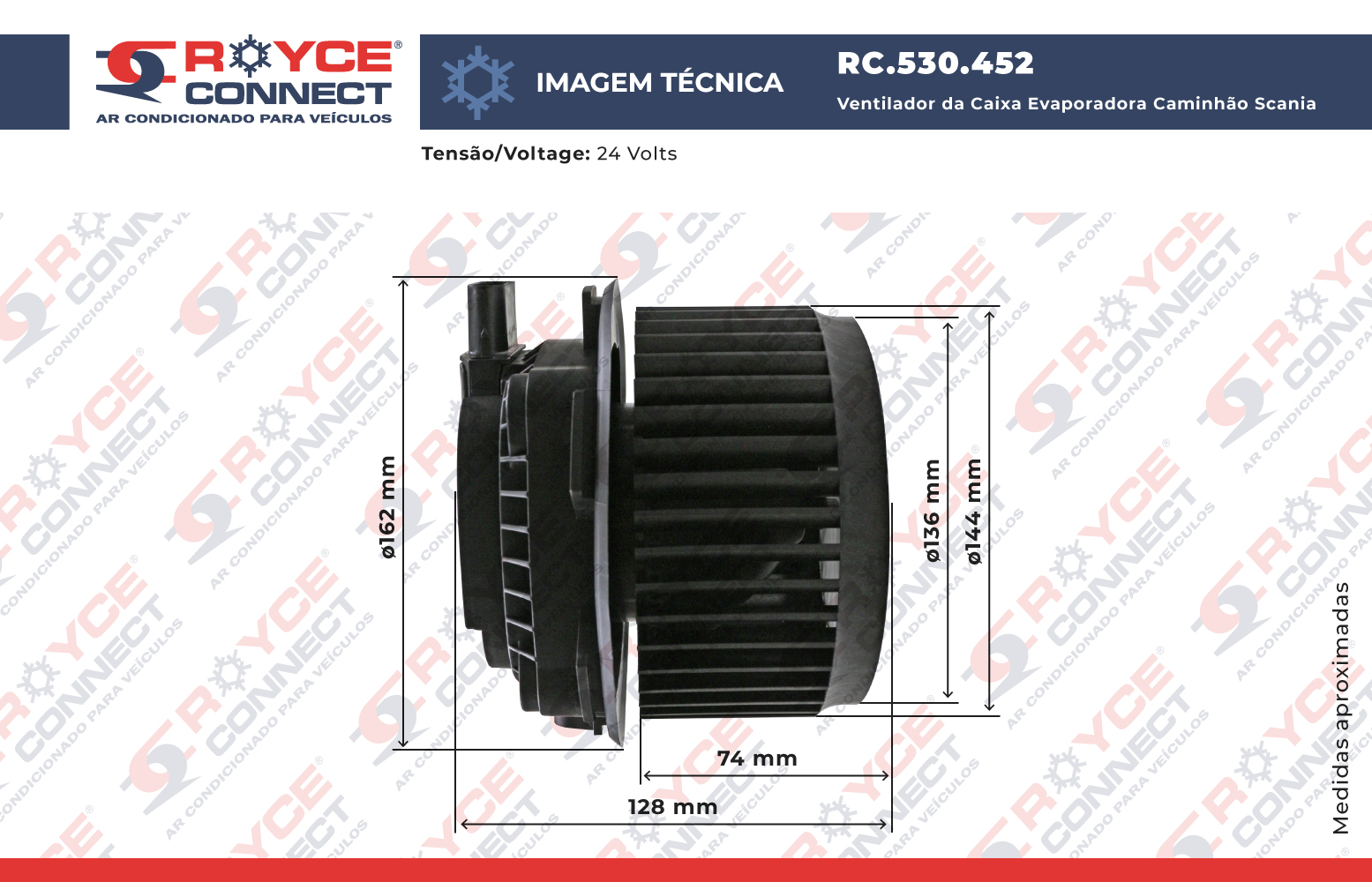 Ventilador da Caixa Evaporadora Caminhão Scania Novembro 2018> 24 Volts ...