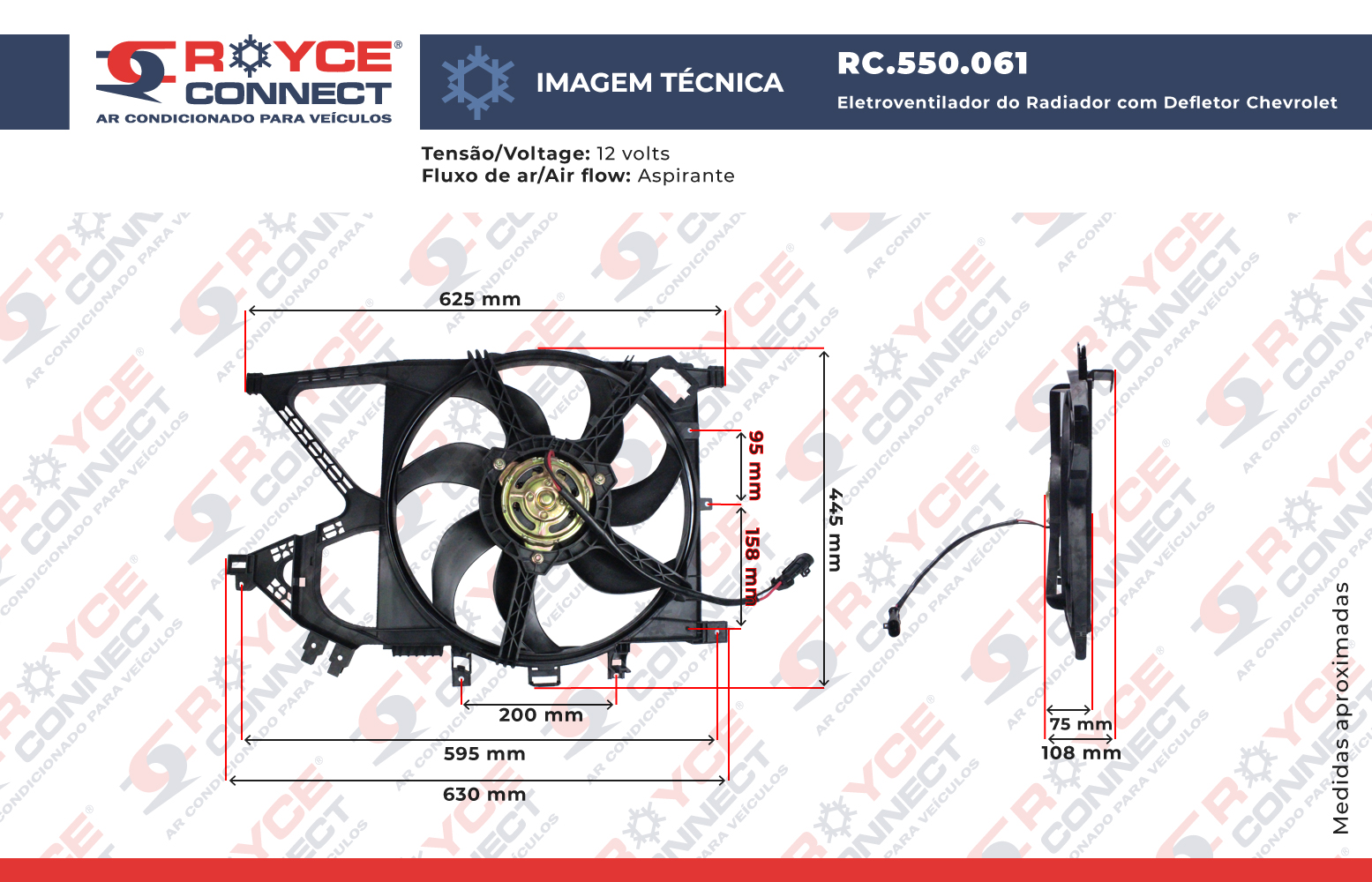 Eletroventilador do Radiador com Defletor Chevrolet Corsa Novo/ Montana ...