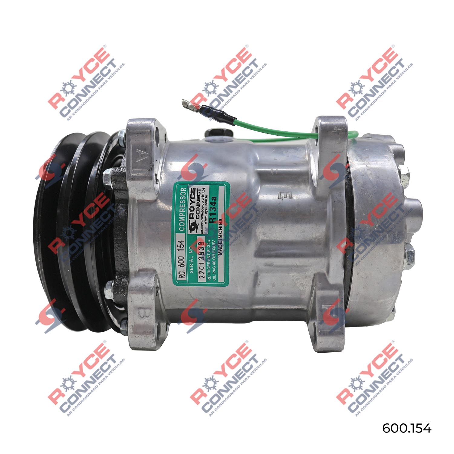 Compressor Modelo 7H15 Máquina Volvo 8 Orelhas Saida Traseira - 24 ...