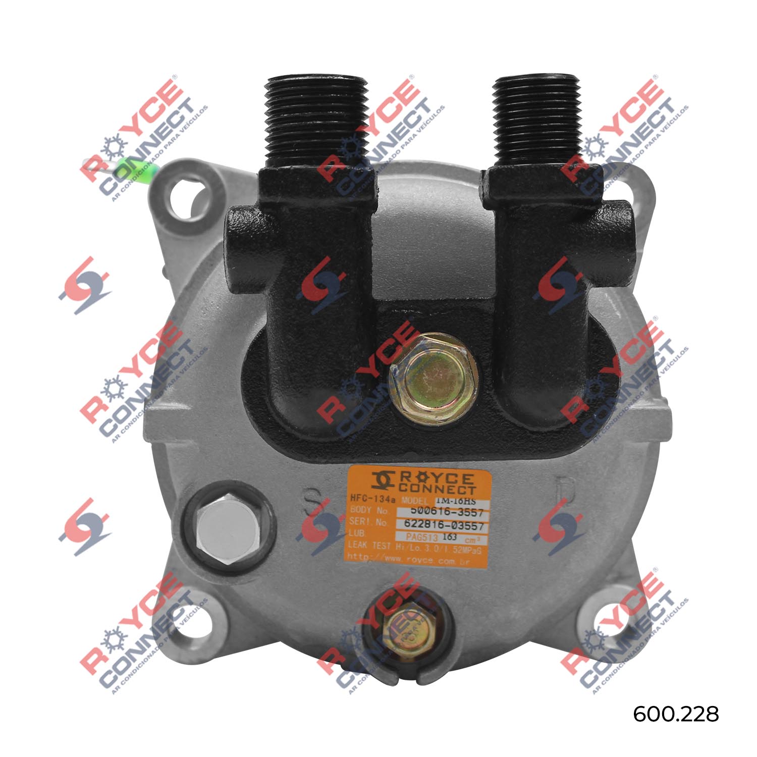 Compressor Modelo TM16HS 163cm 8 Orelhas - 24 Volts Polia 2A 135mm R134a - Royce Connect