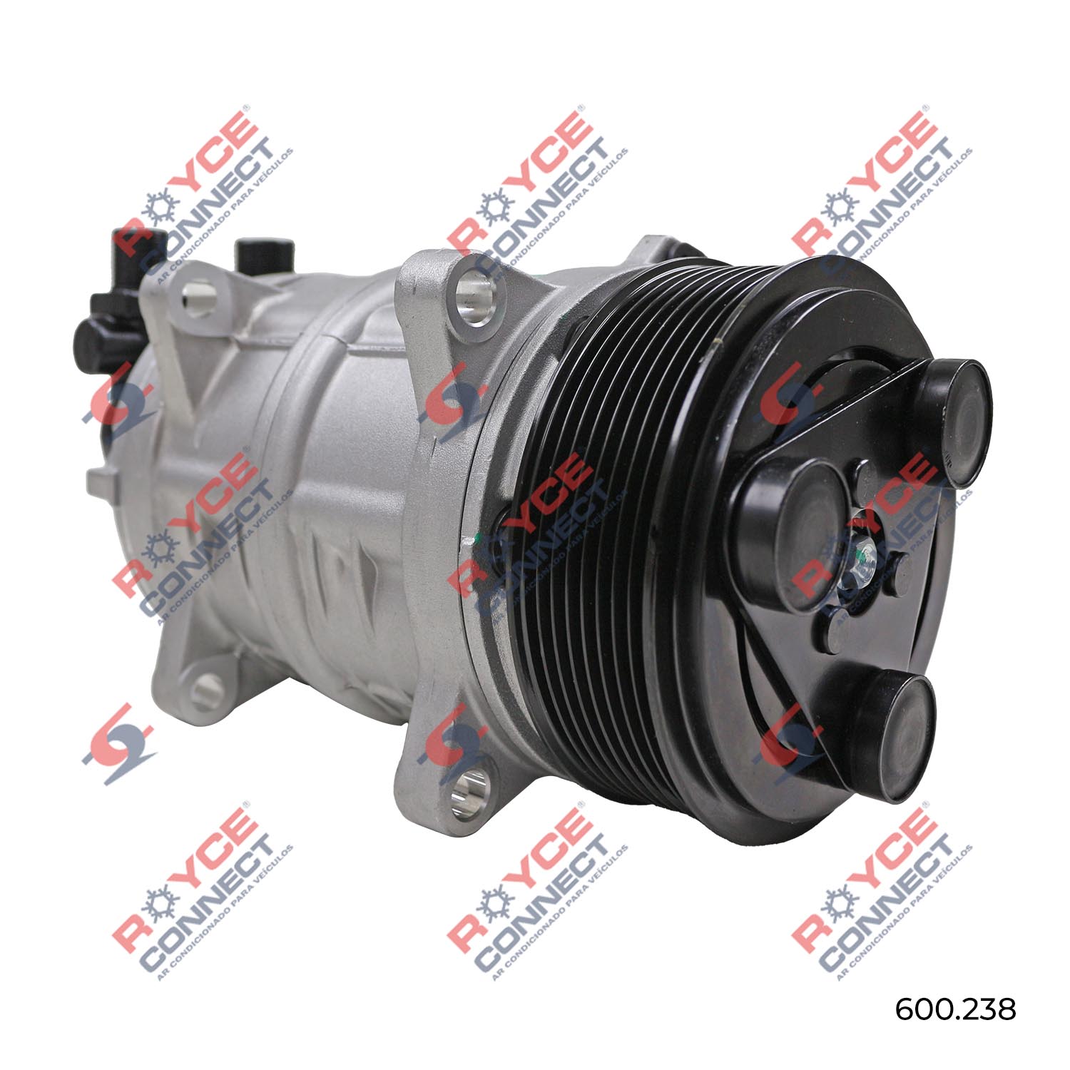 Compressor Modelo TM16HS 163cm Saida Para Cima 8 Orelhas R134a - 24 Volts Polia 8pk 119mm ...