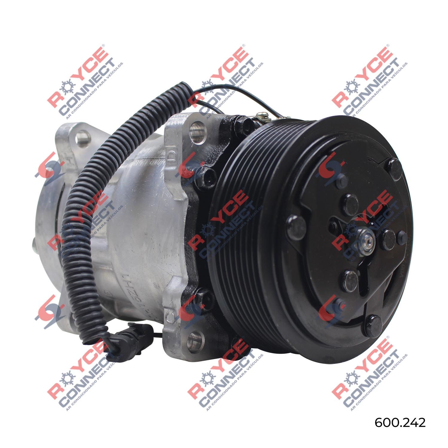 Compressor SANDEN Original AA7H15AA 4864 Modelo Flex 8 Orelhas Saida ...
