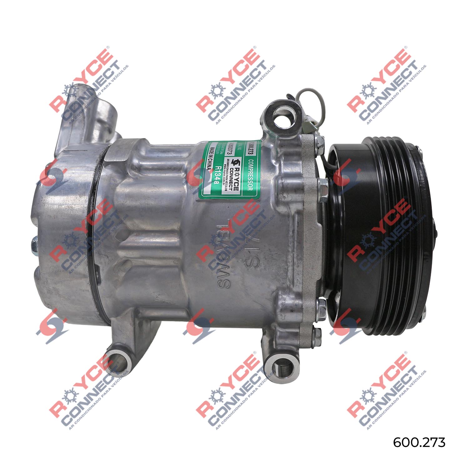 Compressor Modelo Sanden 6V12 Peugeot 206 1.0 / Renault Clio/ Sandero ...