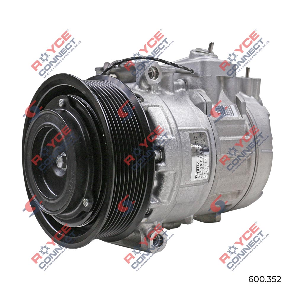 Compressor Denso 7SBU16C Caminhão Mercedes Benz Actros Polia 9PK 24 ...