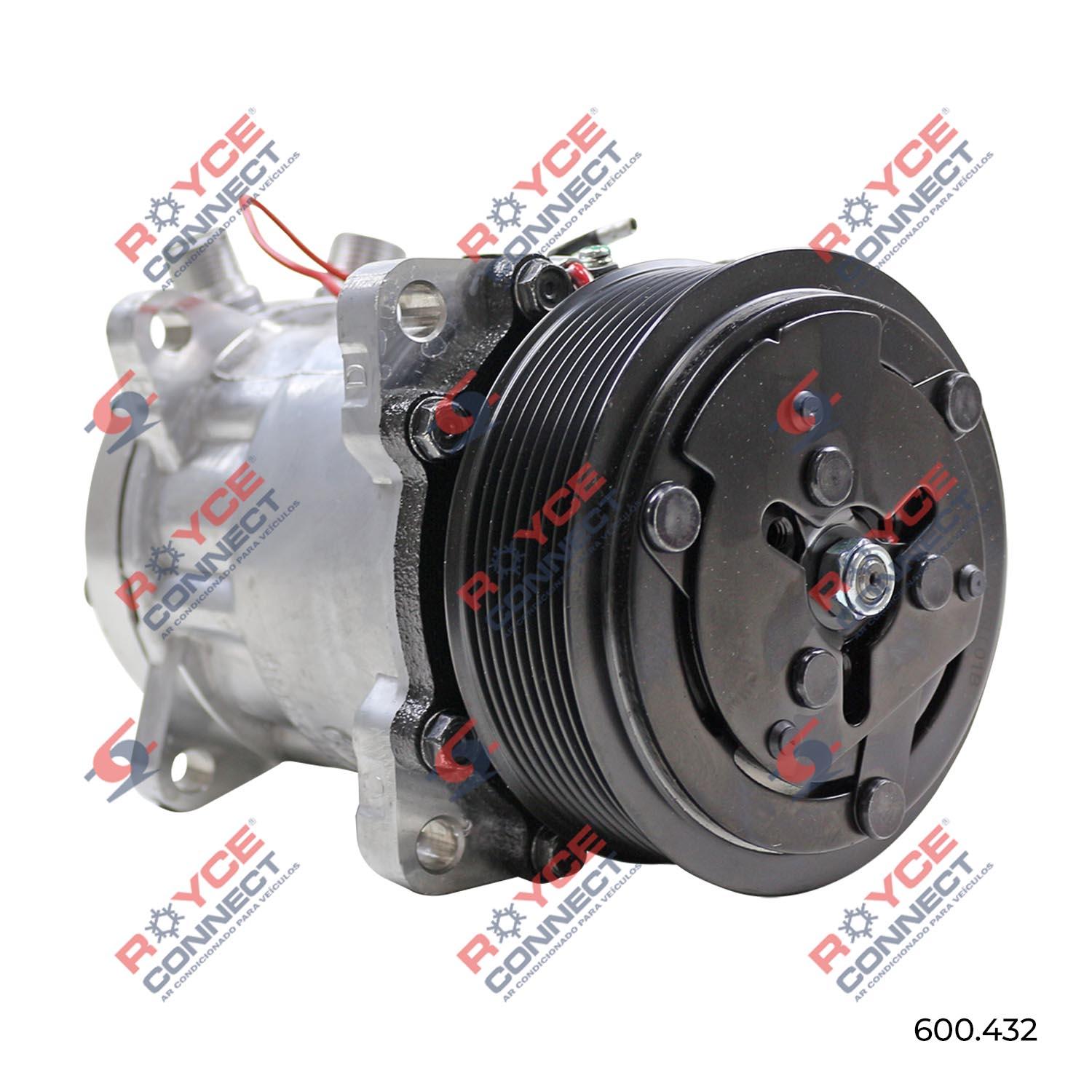 Compressor Sanden ORIGINAL 7H15 Máquina New Holland 4864 8 Orelhas - 12 ...