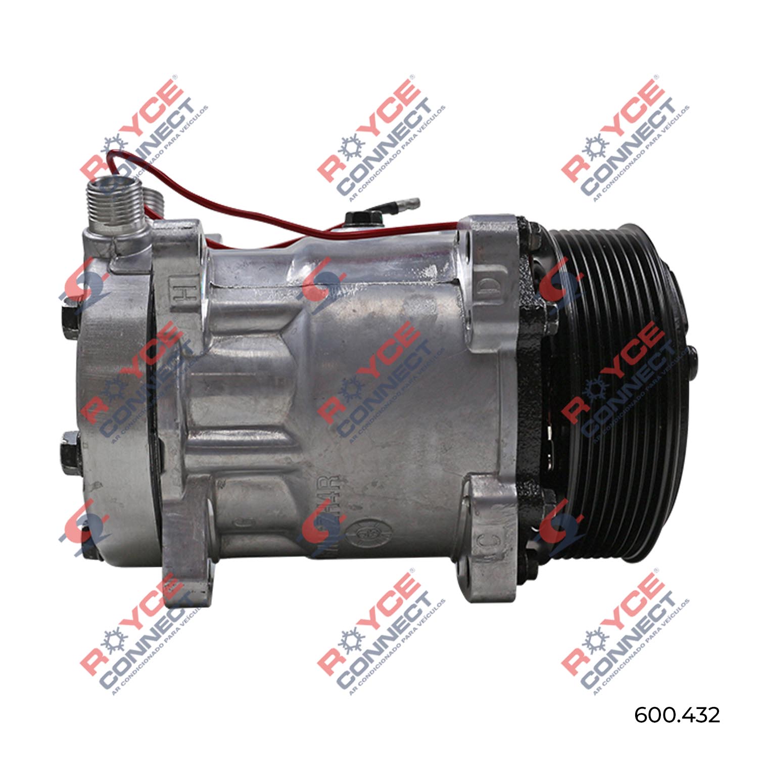 Compressor Sanden ORIGINAL 7H15 Máquina New Holland 4864 8 Orelhas - 12 ...