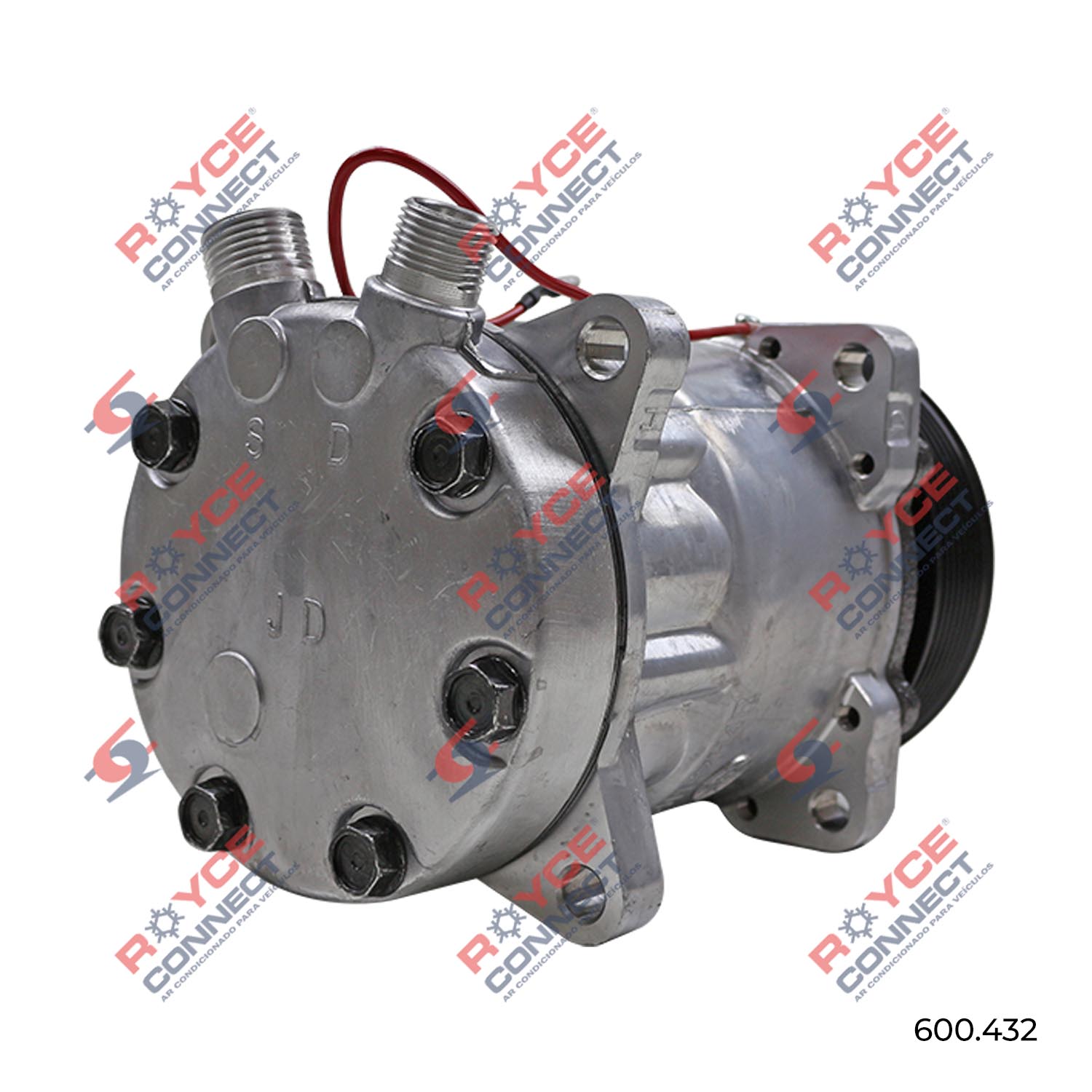 Compressor Sanden ORIGINAL 7H15 Máquina New Holland 4864 8 Orelhas - 12 ...