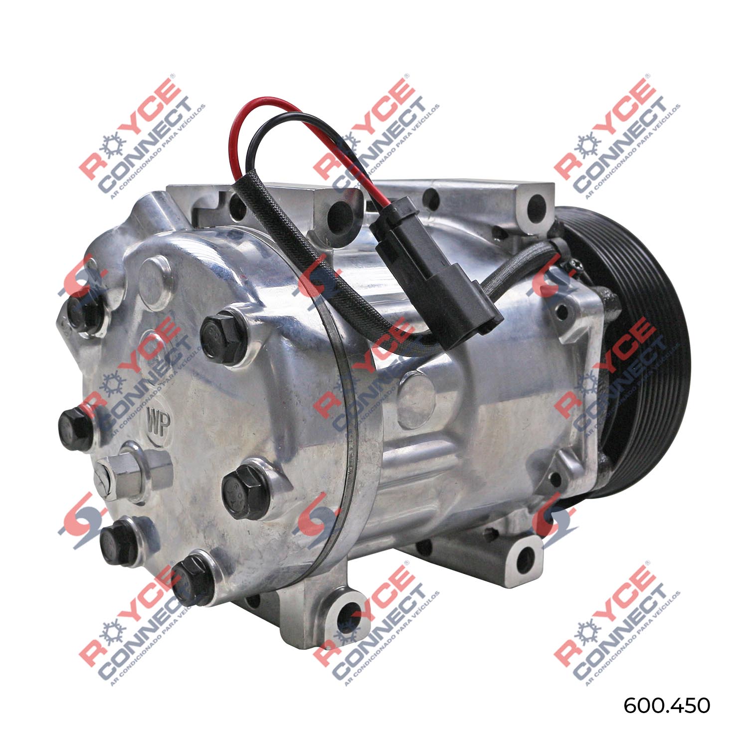 Compressor Modelo Sanden 8203 AA7H15AA Máquina JCB 535/ 540/ 214/ 2CX ...