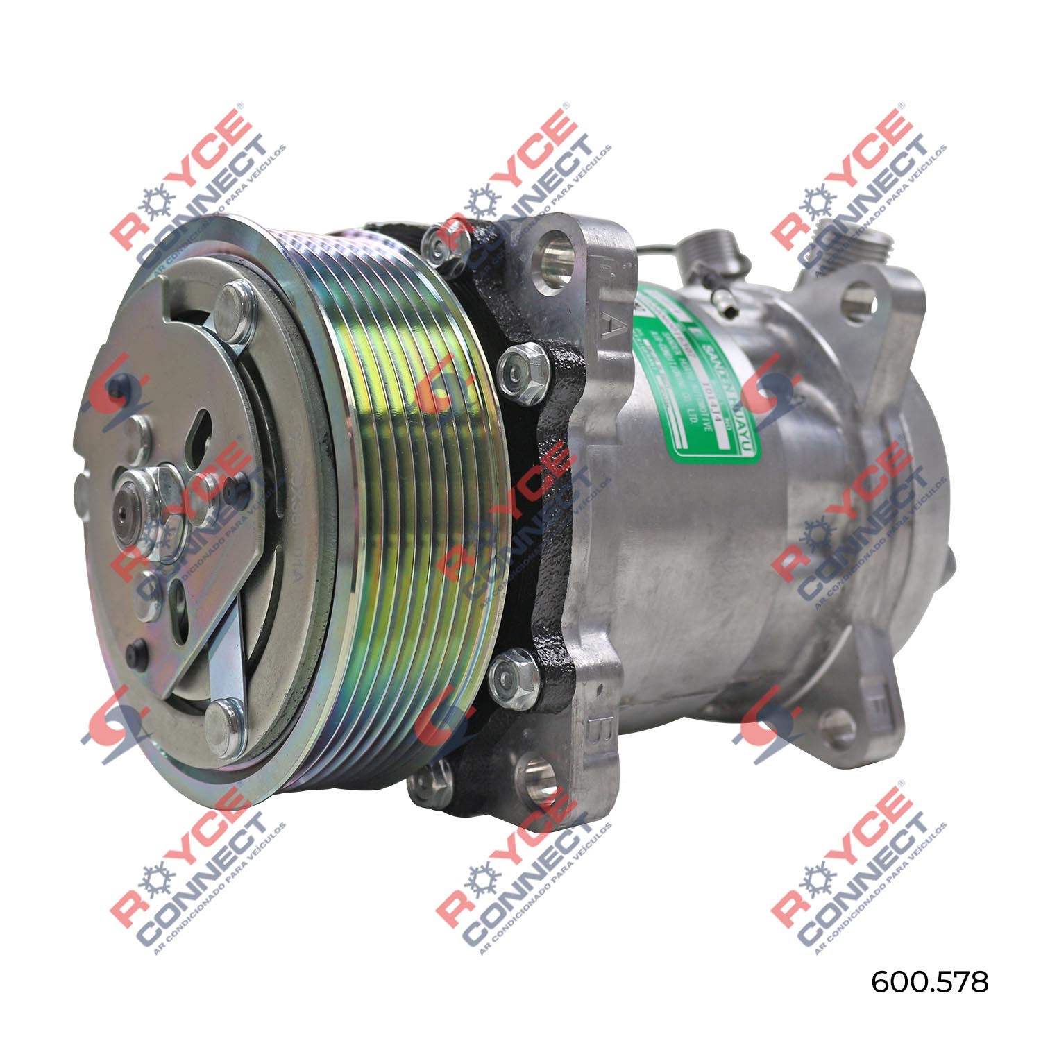 Compressor SANDEN 5H14 Universal R134a 8 Orelhas - 12 Volts Polia 8pk ...