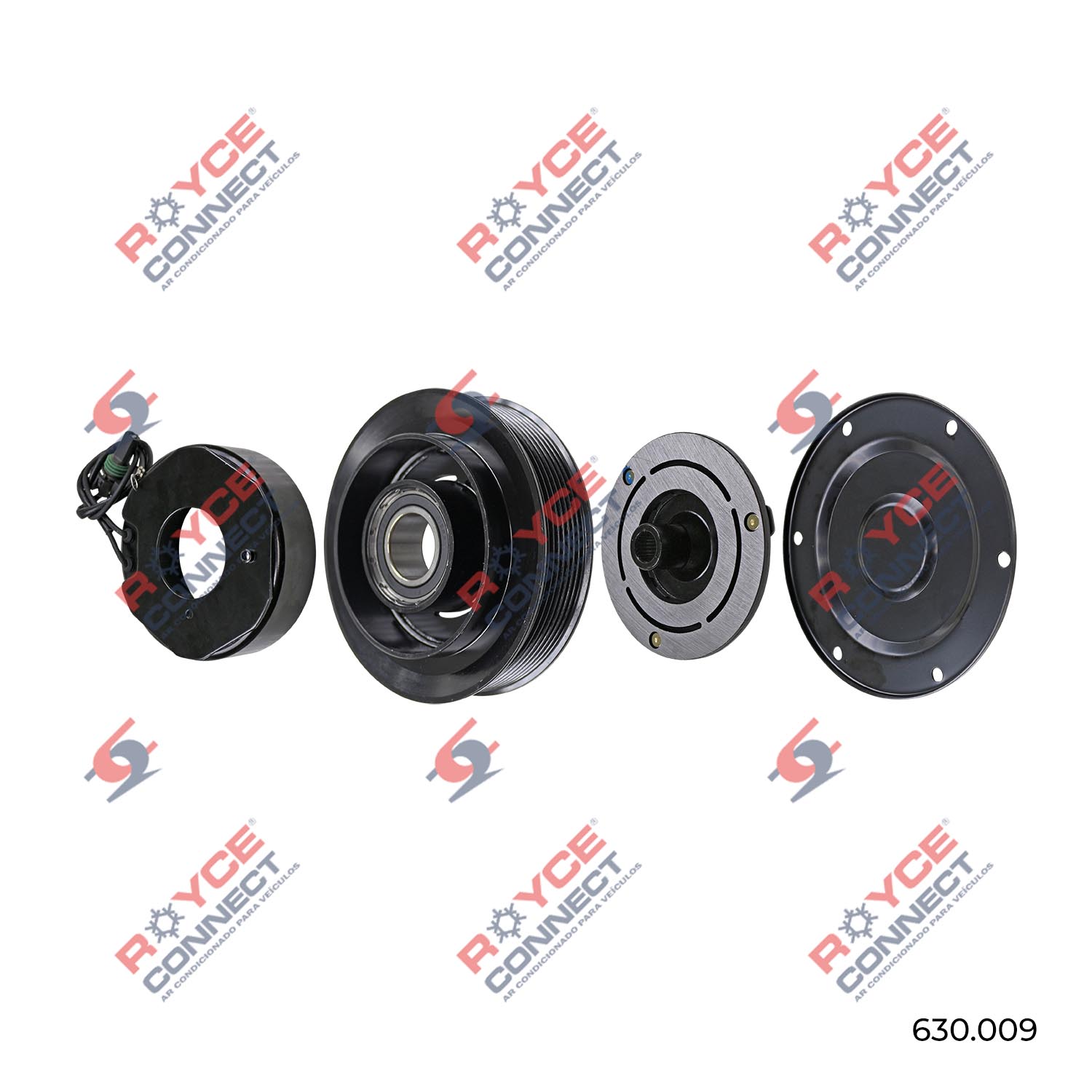 Conjunto de Embreagem do Compressor Denso 10PA17 Máquina John Deere ...