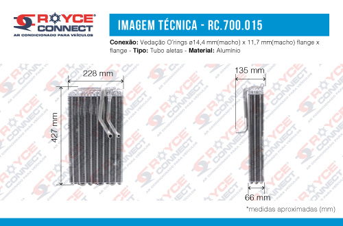 Evaporador Caminhão Volvo NH/FH 2005 Até 2014 Tubo Aletas Aplicação ...